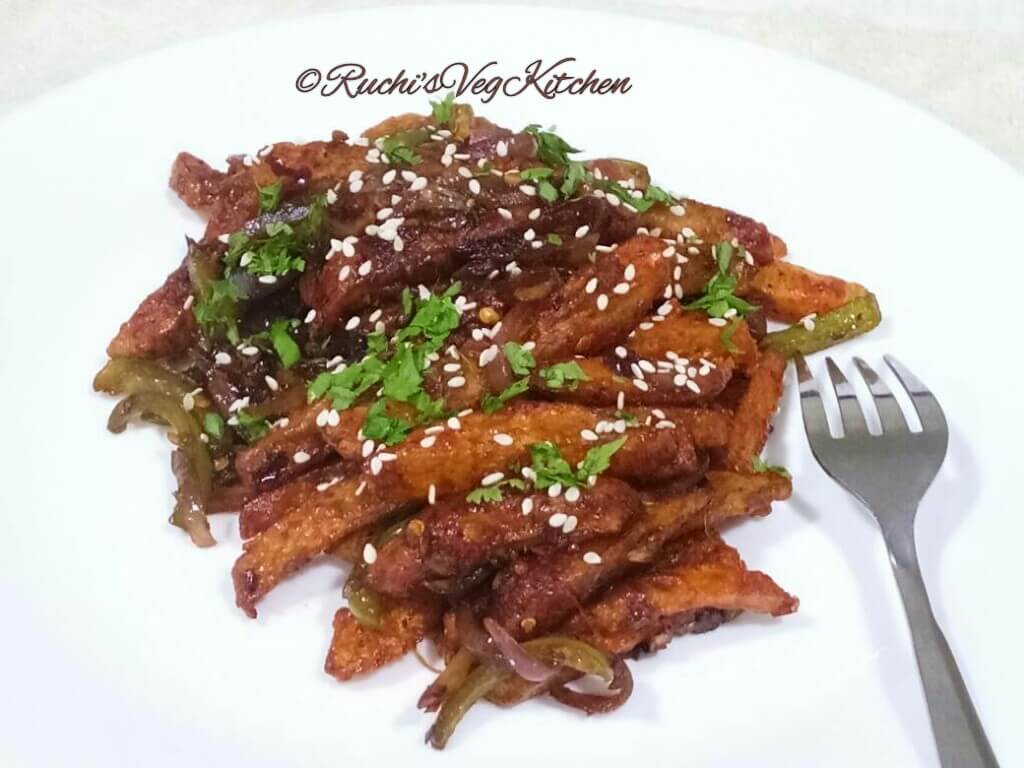 HONEY CHILLI POTATOES – Ruchi's Veg Kitchen