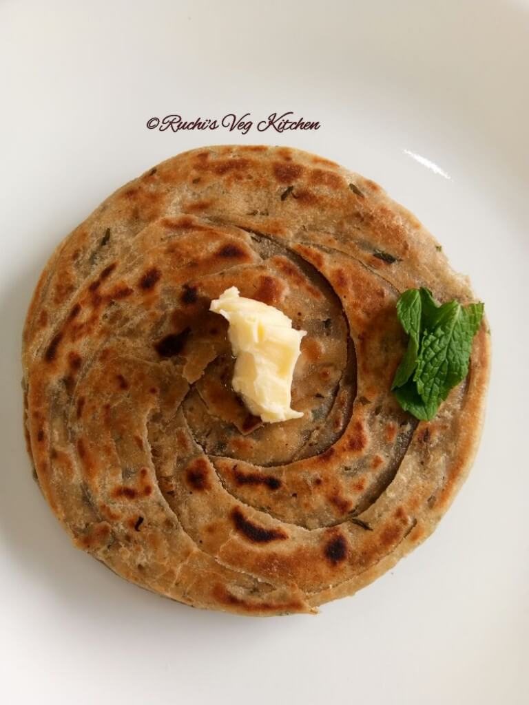 MINT LACHCHA PARATHA – Ruchi's Veg Kitchen