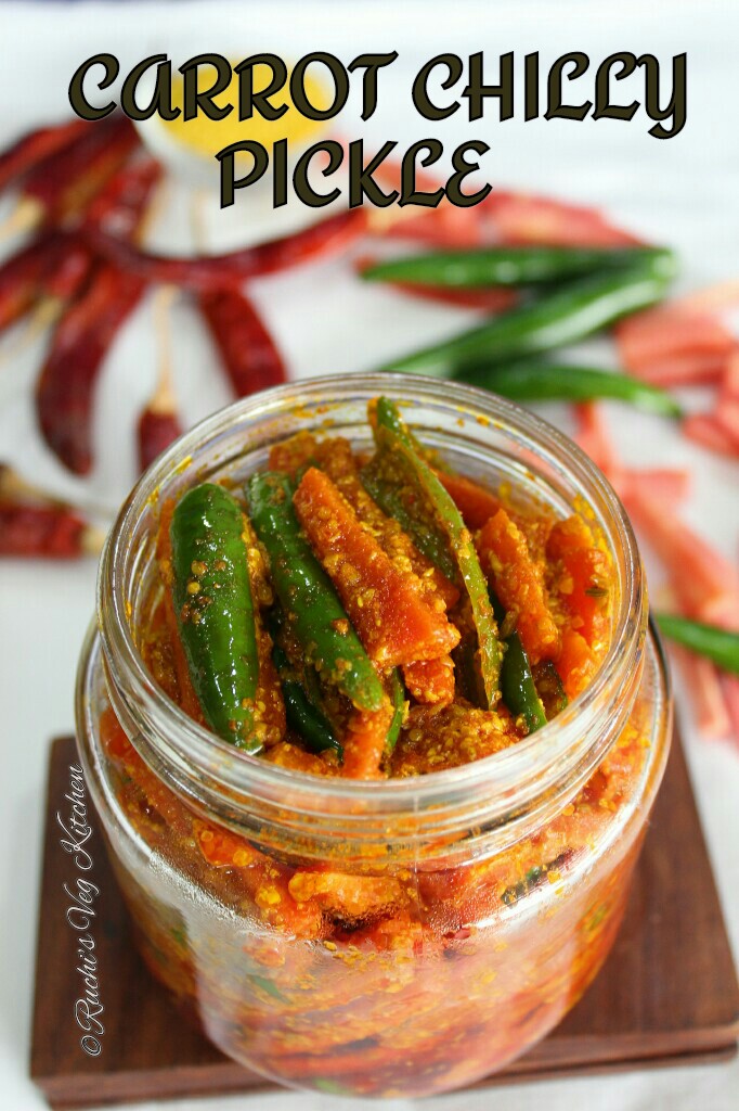 CARROT CHILLY PICKLE – Ruchi's Veg Kitchen