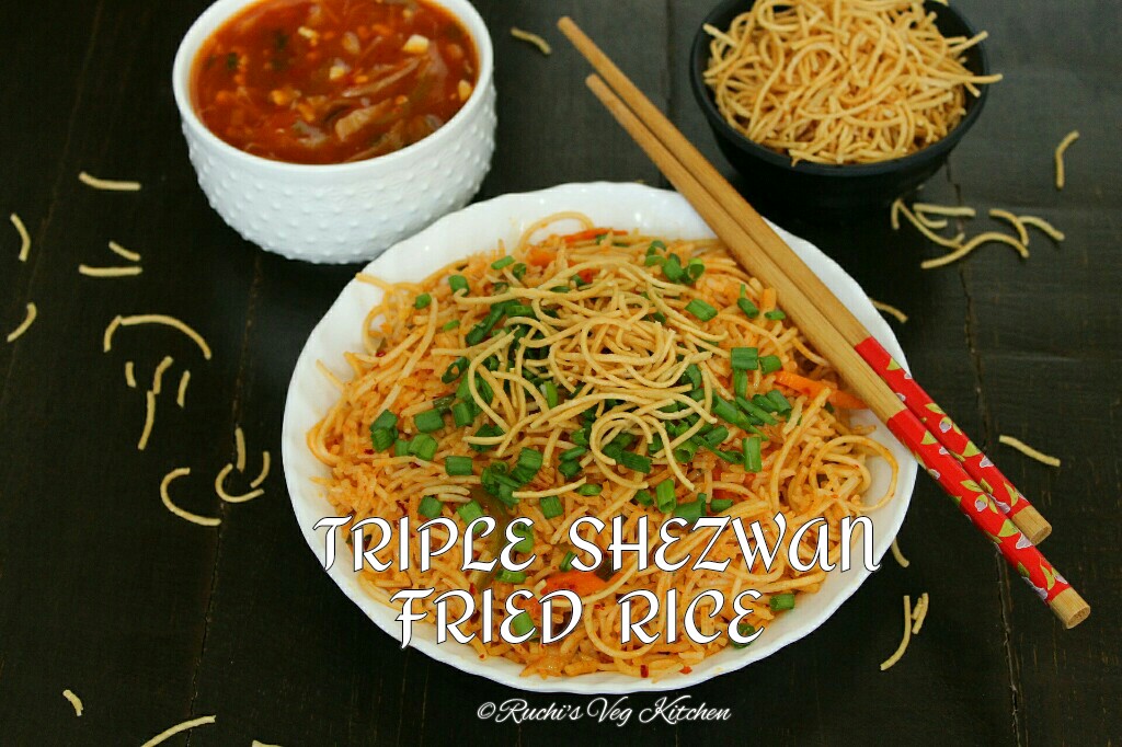 TRIPAL SCHEZWAN FRIED RICE / SCHEZUAN FRIED RICE – Ruchi's Veg Kitchen