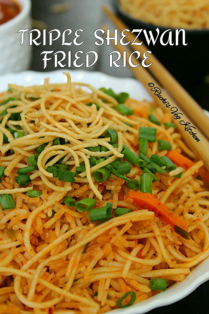 TRIPAL SCHEZWAN FRIED RICE / SCHEZUAN FRIED RICE – Ruchi's Veg Kitchen