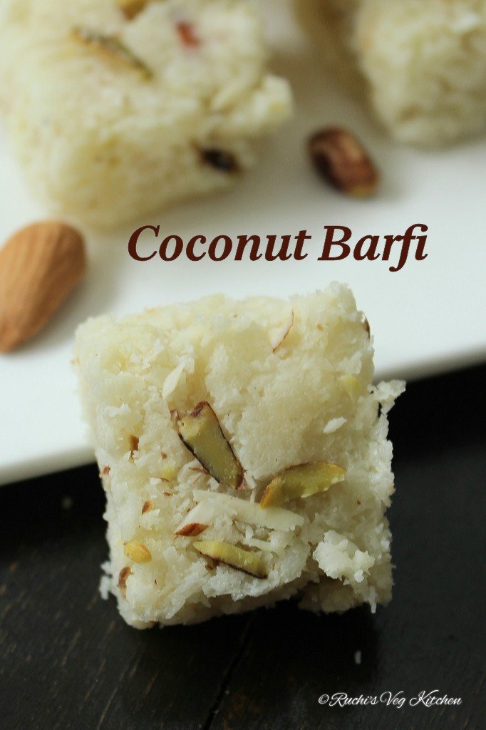 FRESH COCONUT FUDGE / COCONUT BARFI / KOPRA PAK – Ruchi's Veg Kitchen