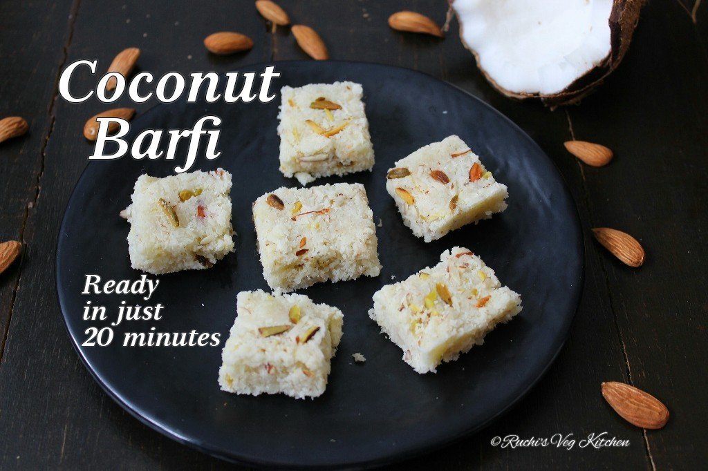 FRESH COCONUT FUDGE / COCONUT BARFI / KOPRA PAK – Ruchi's Veg Kitchen