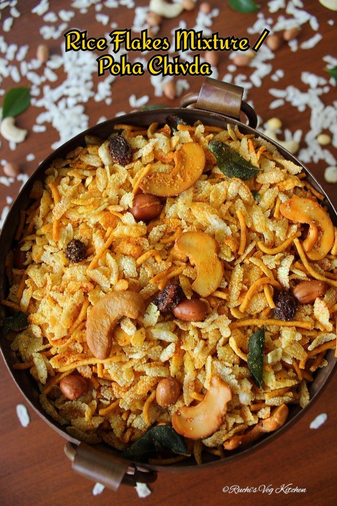 RICE FLAKES MIXTURE / POHA CHEVDA/ POHA CHIVDA – Ruchi's Veg Kitchen