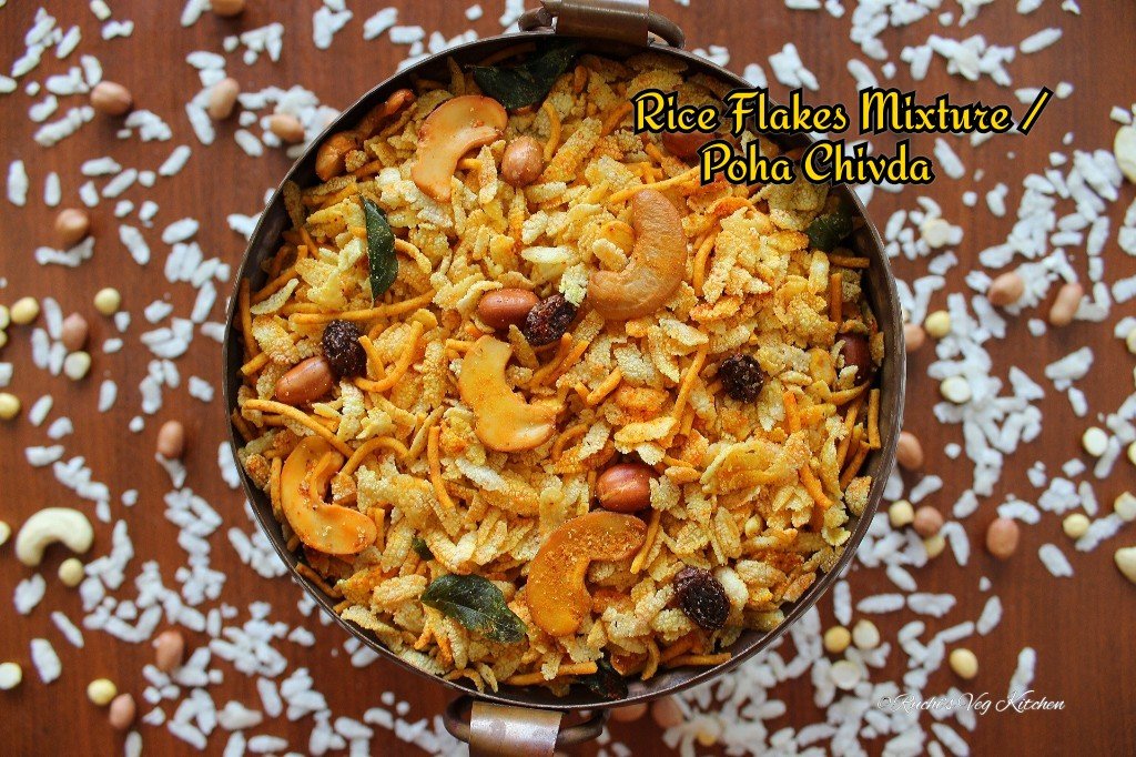 RICE FLAKES MIXTURE / POHA CHEVDA/ POHA CHIVDA – Ruchi's Veg Kitchen