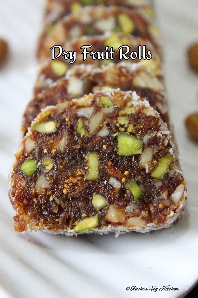 DRY FRUIT ROLLS / NUTTY ROLLS / FIGS DATES AND NUTS ROLLS – Ruchi's Veg ...