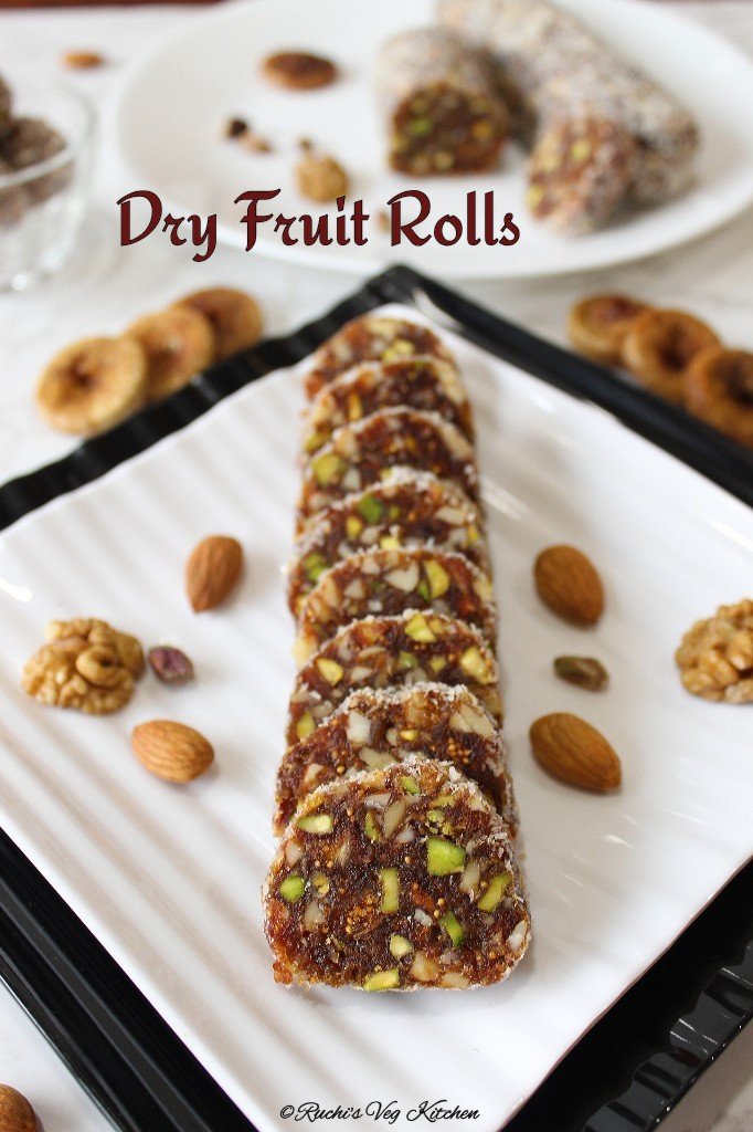 DRY FRUIT ROLLS / NUTTY ROLLS / FIGS DATES AND NUTS ROLLS – Ruchi's Veg ...
