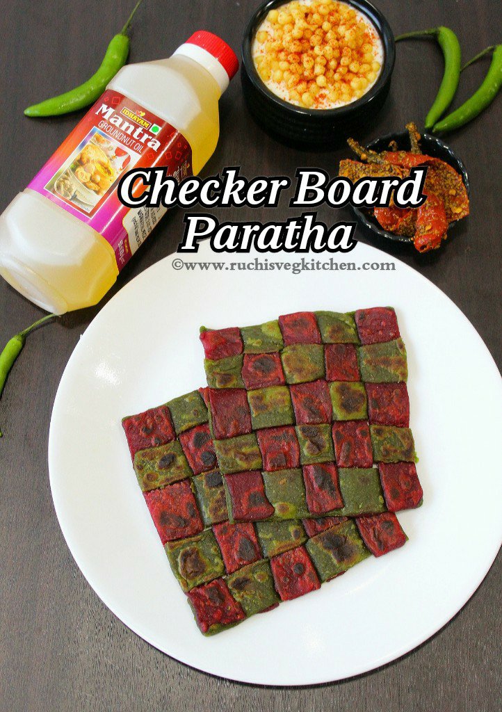 Checker Board Paratha – Ruchi's Veg Kitchen