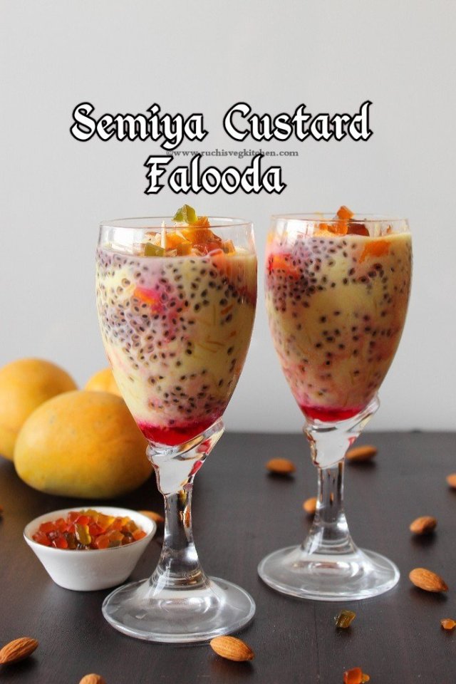Vermicelli Custard Falooda – Ruchi's Veg Kitchen