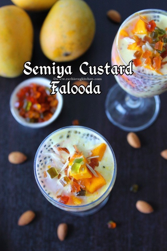 Vermicelli Custard Falooda – Ruchi's Veg Kitchen