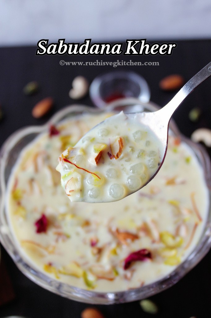 Sabudana Kheer/ Tapioca Pudding – Ruchi's Veg Kitchen