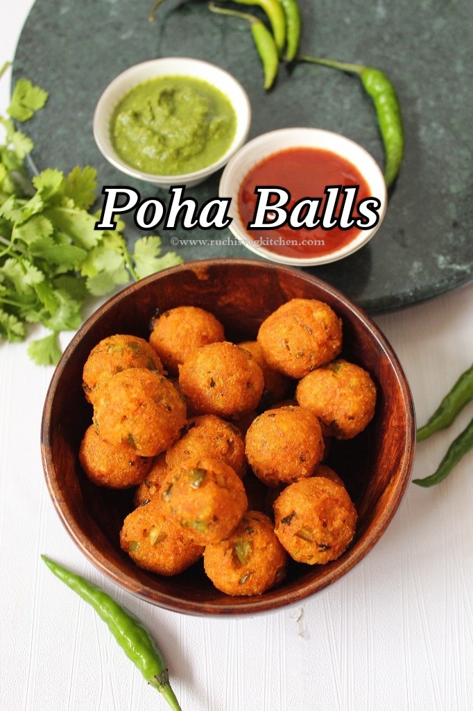 Poha Balls / Poha Pakora – Ruchi's Veg Kitchen